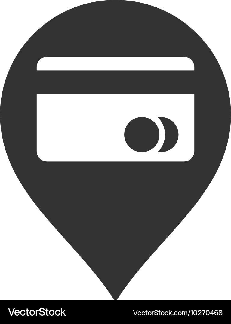 Atm map marker flat icon Royalty Free Vector Image