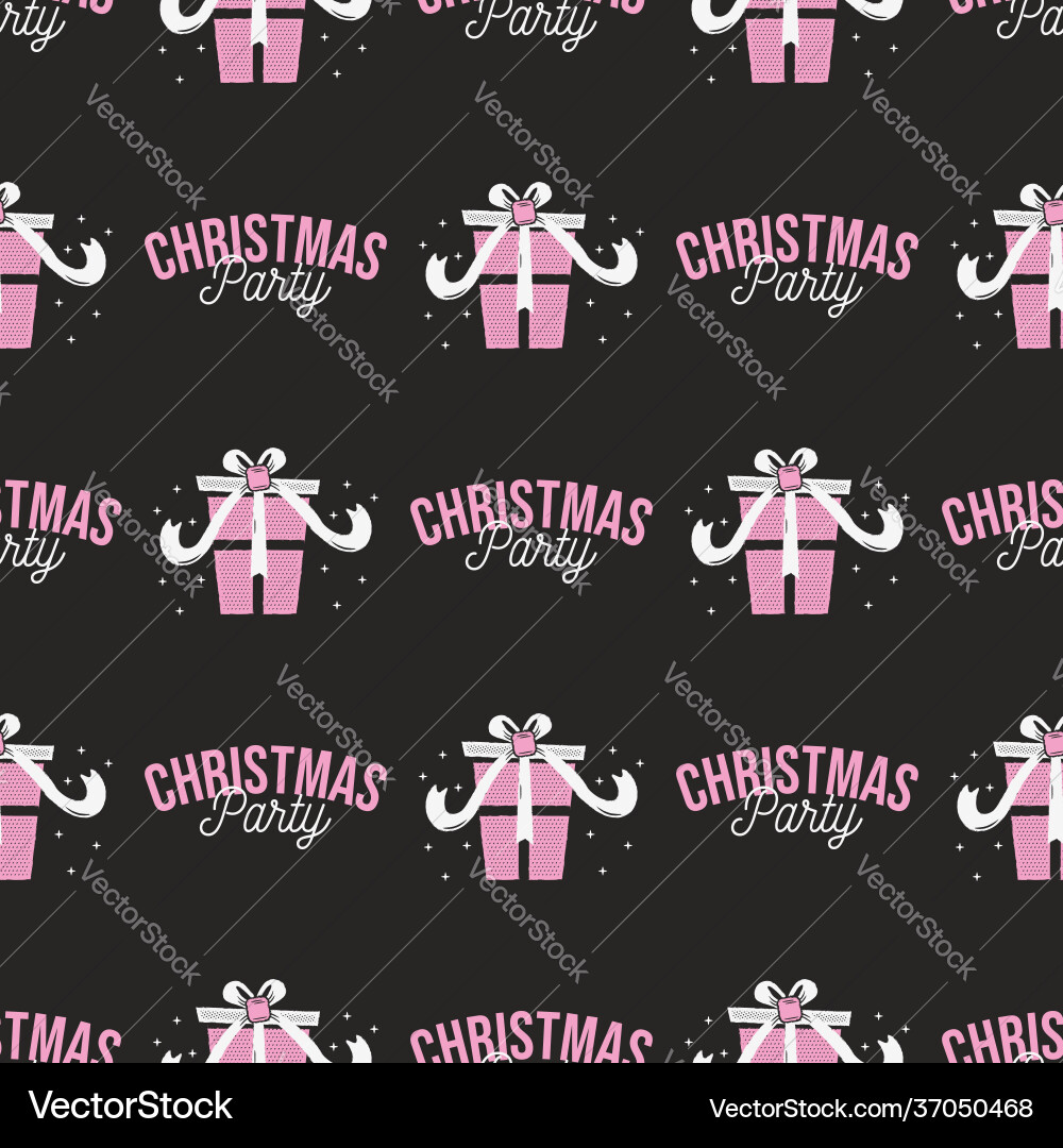 Christmas party pattern holiday seamless Vector Image