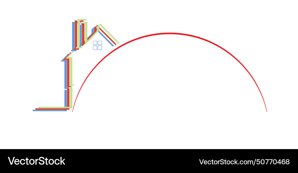 City abstract real estate house background Vector Image