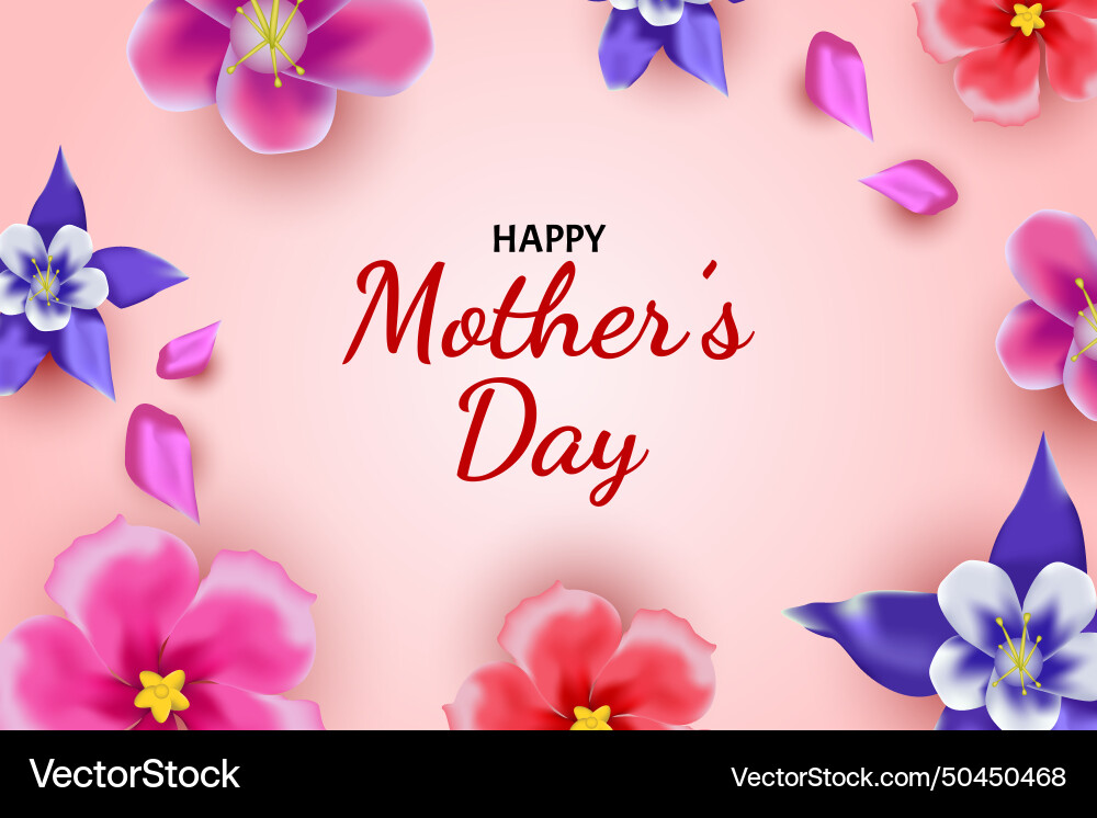 Happy mother day background flower Royalty Free Vector Image