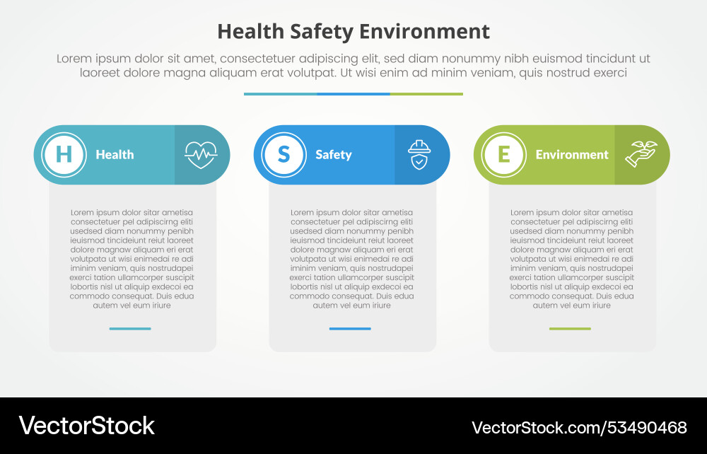 Hse Infografikkonzept für Diapräsentation Vektorbild
