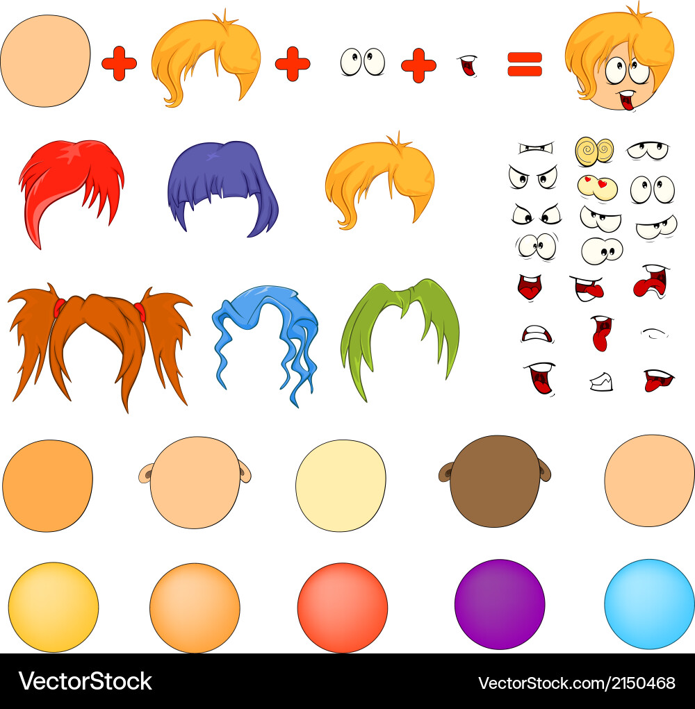 Human designer construction set Royalty Free Vector Image