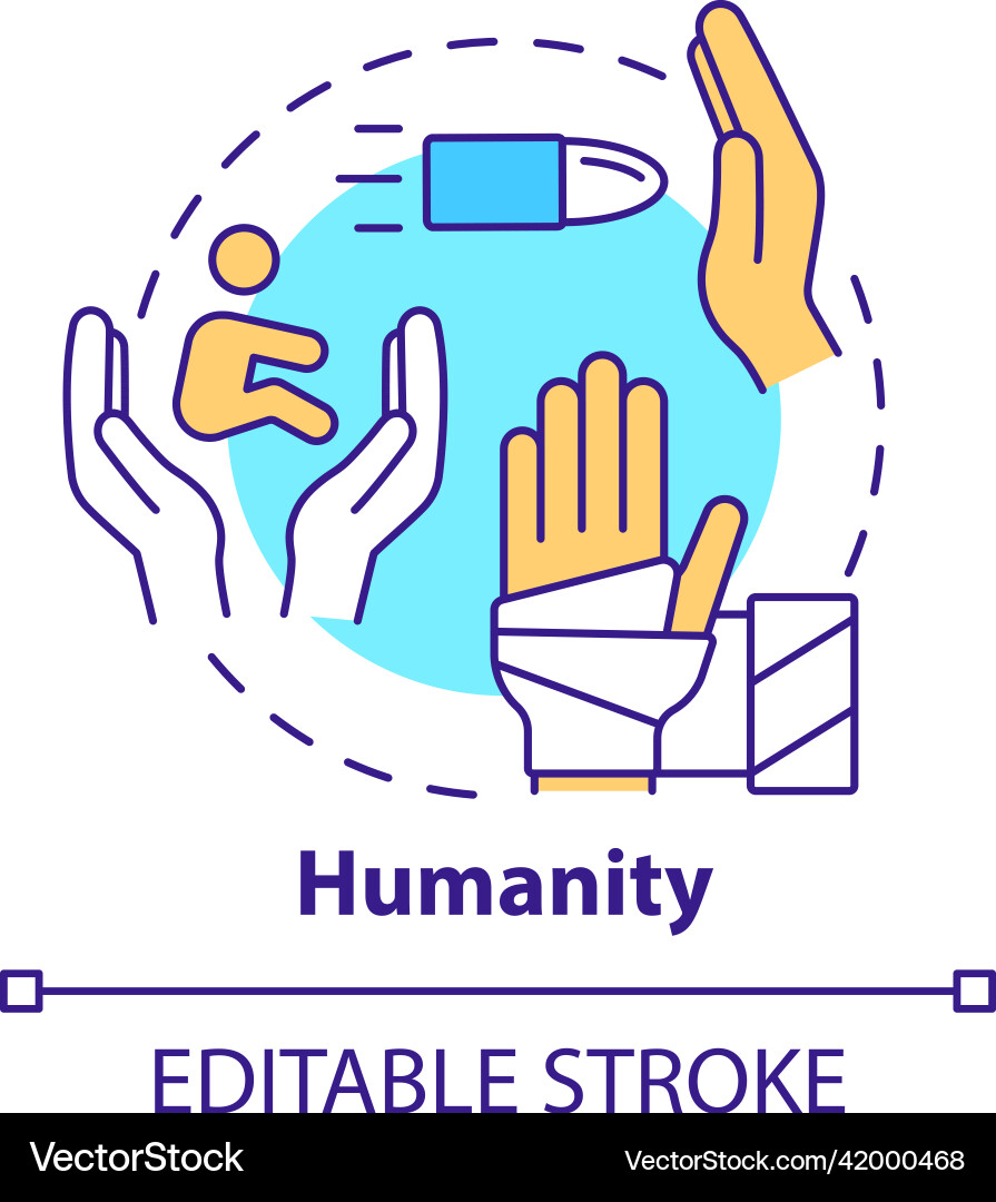 Humanity concept icon Royalty Free Vector Image