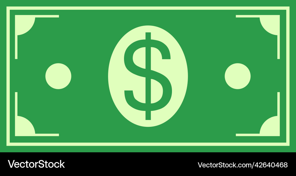Icons money dollar flat bundle cash symbol Vector Image