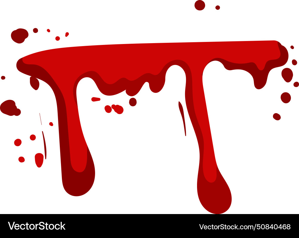 Ink blood splatter cartoon Royalty Free Vector Image
