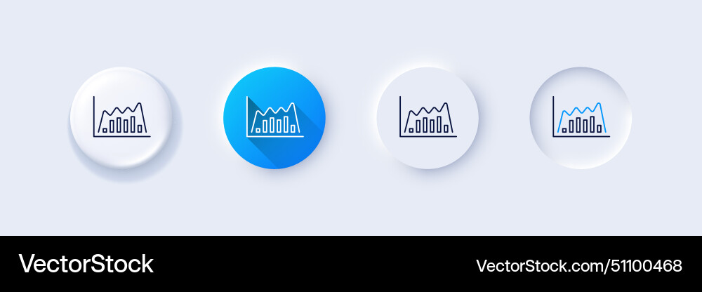 Investment chart line icon finance graph Vector Image