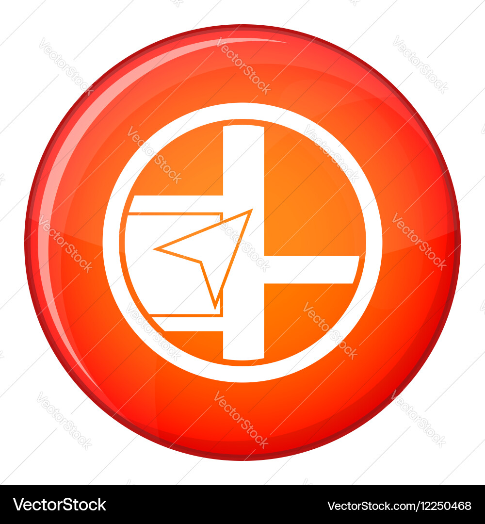 Map navigation icon flat style Royalty Free Vector Image