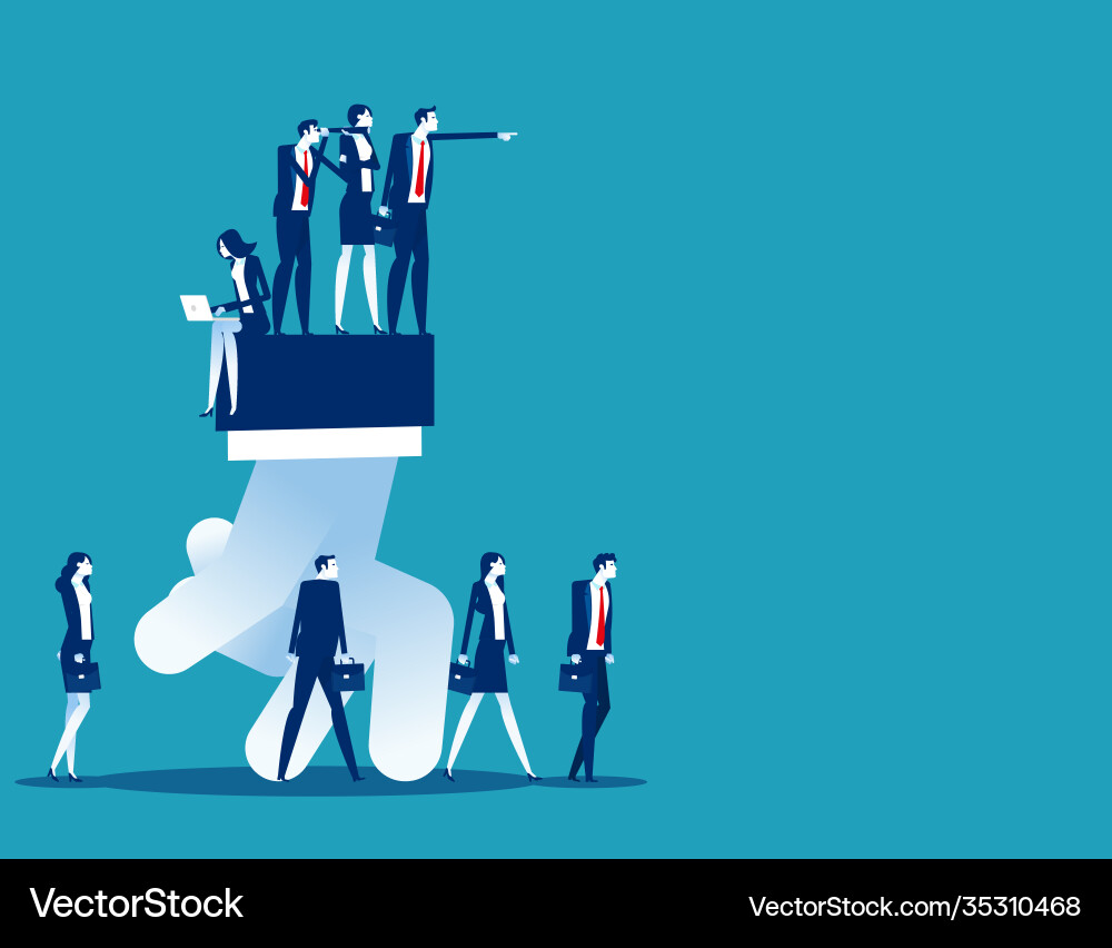 Office unity business company team go away Vector Image