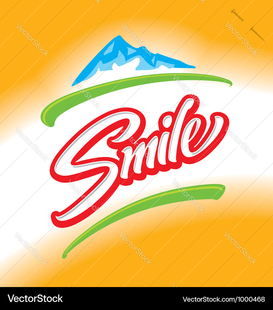 Smile hand lettering Royalty Free Vector Image
