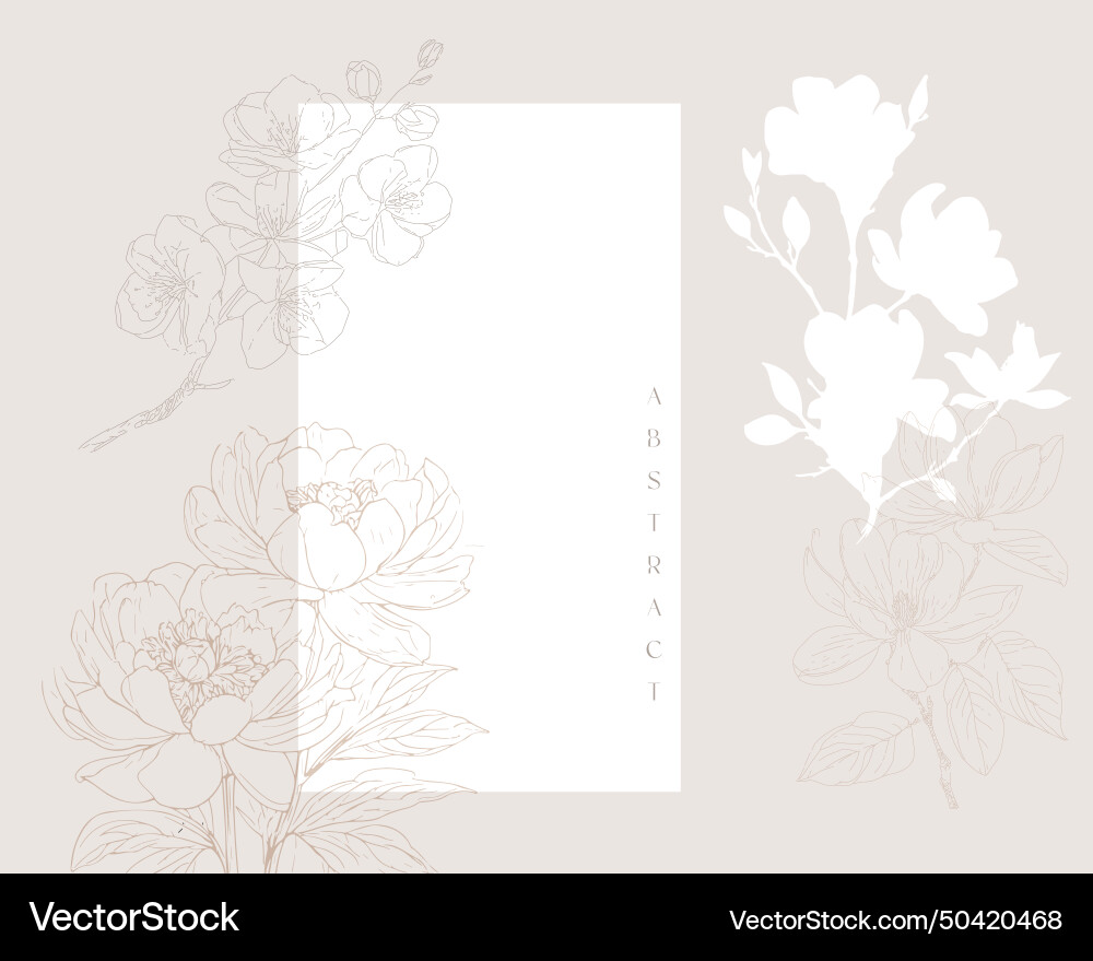 Spring bloom flowers floral design elements Vector Image