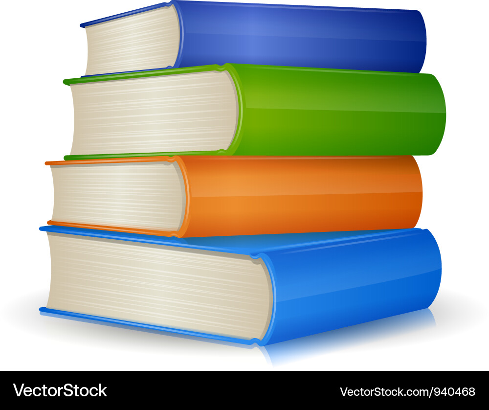 Stack of books Royalty Free Vector Image - VectorStock