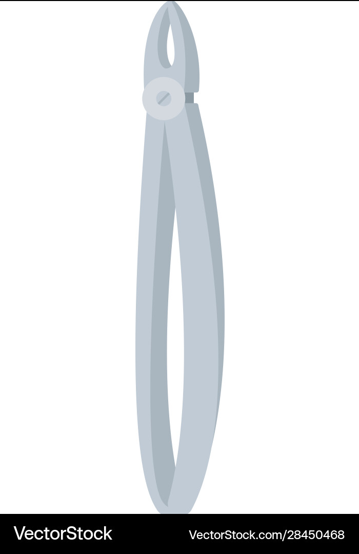 Tooth extraction forceps icon flat Royalty Free Vector Image