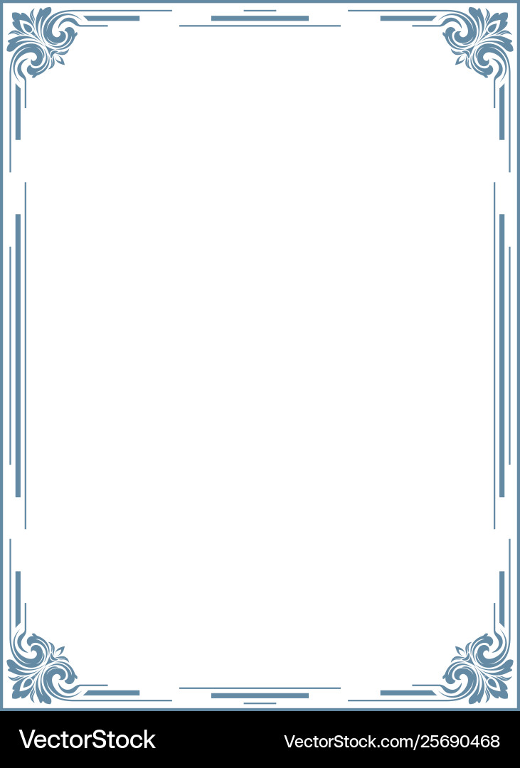 Vintage Filigree Frame Royalty Free Vector Image