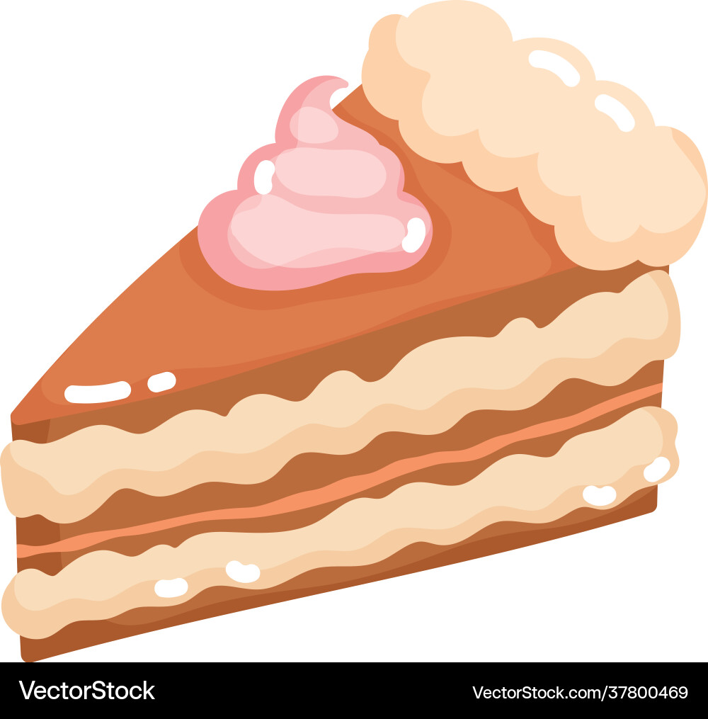 Bakery slice cake Royalty Free Vector Image - VectorStock