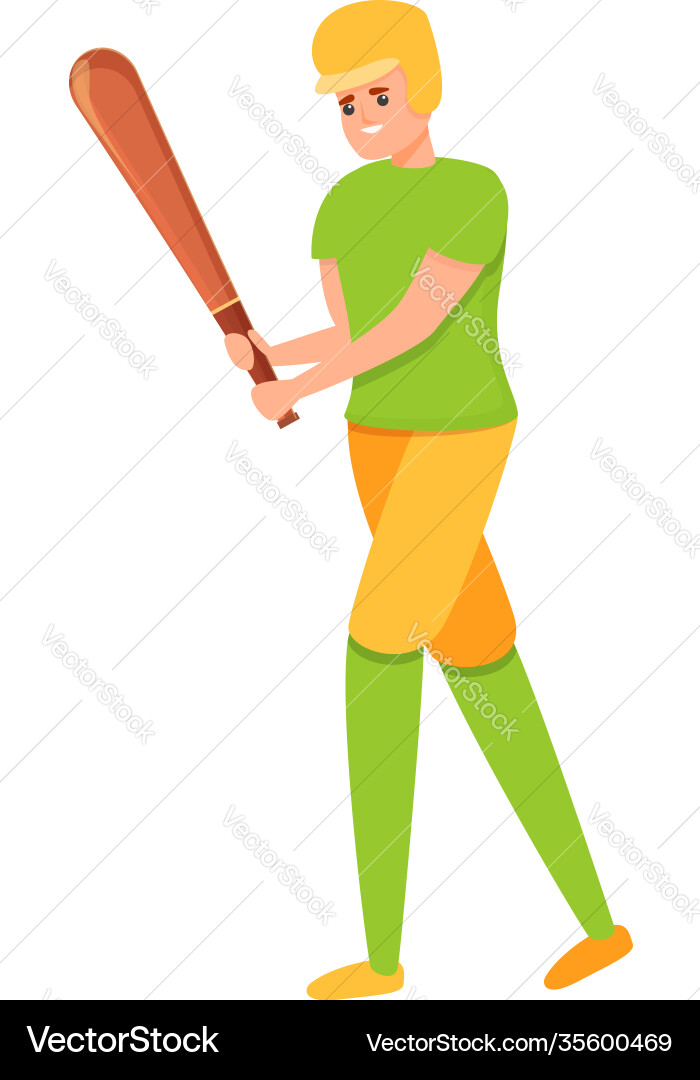 Baseball player icon cartoon style Royalty Free Vector Image