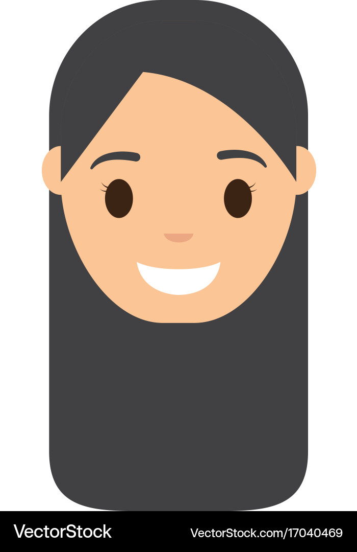Cartoon woman smiling icon Royalty Free Vector Image