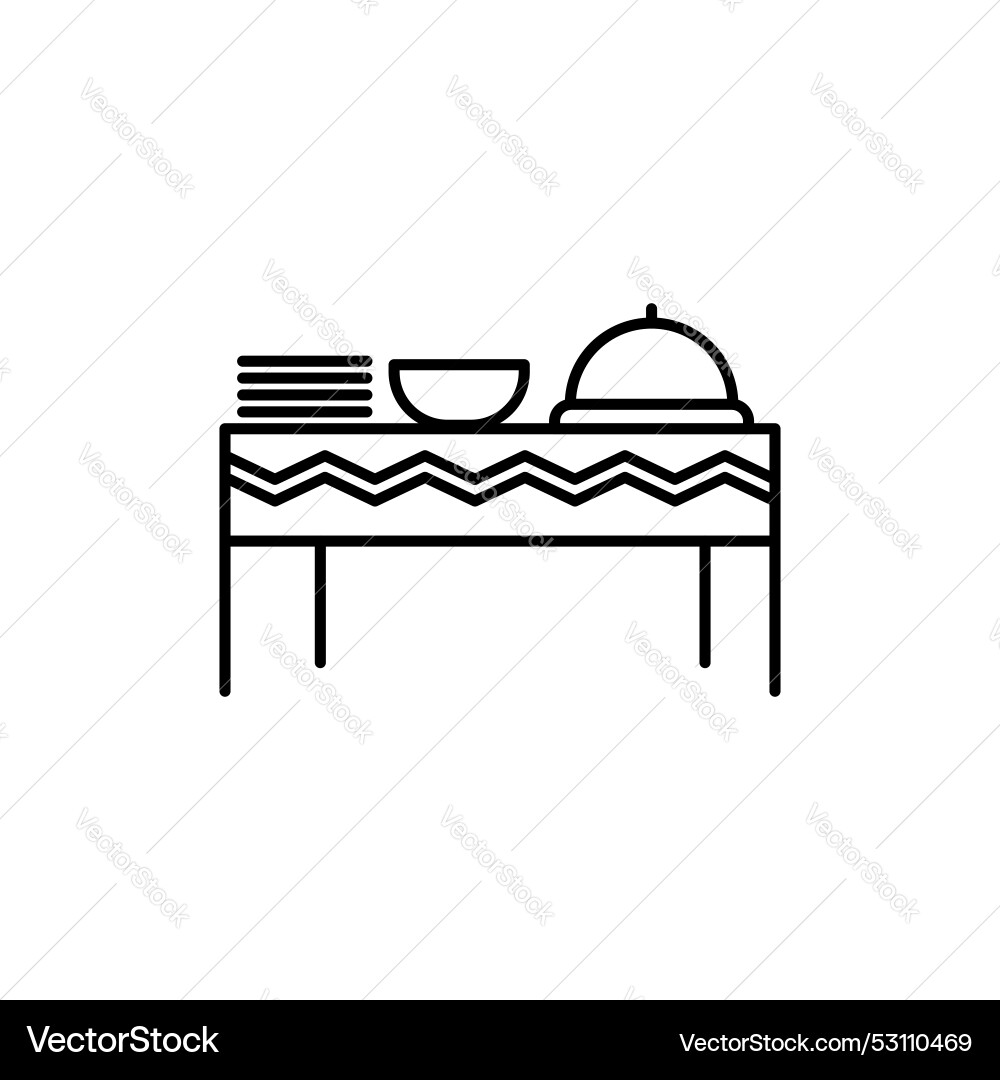 Catering buffet icon Royalty Free Vector Image