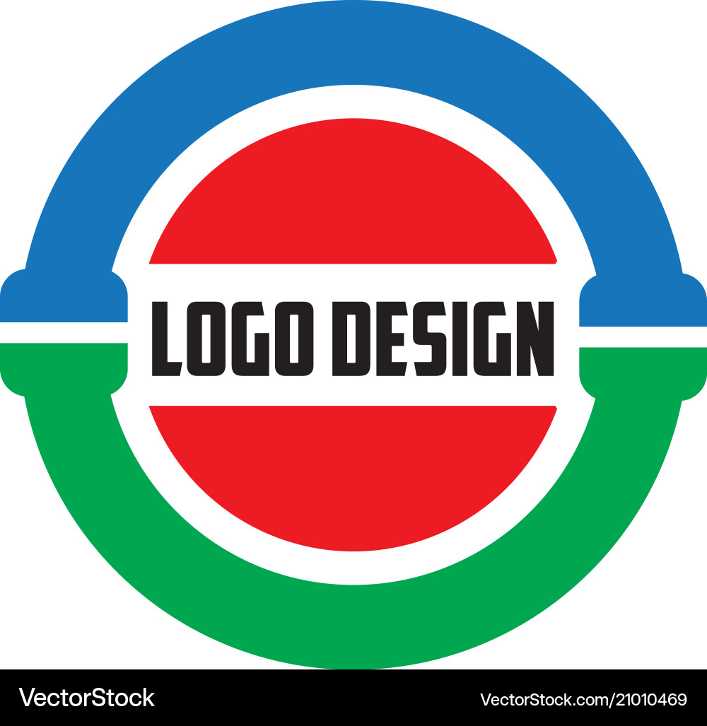 Circle business company logo Royalty Free Vector Image