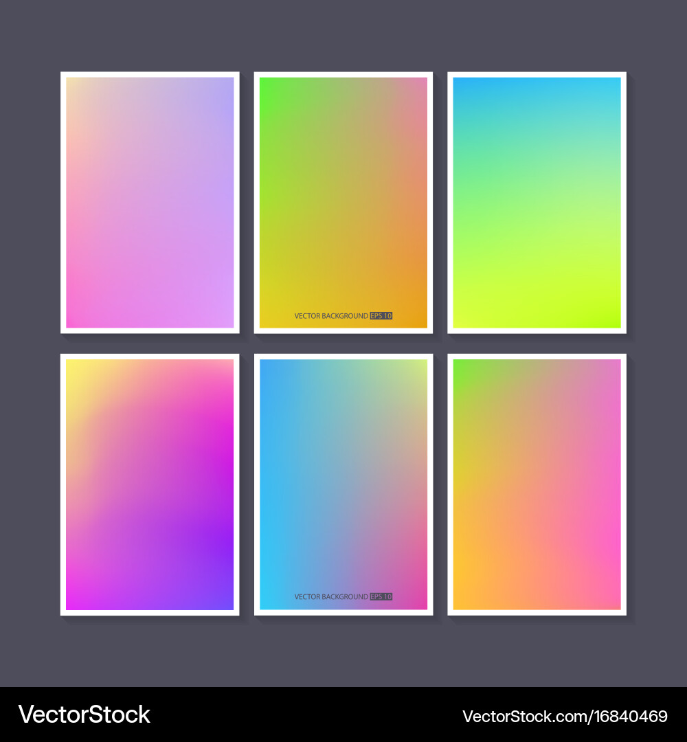 Colourful backgrounds set mesh template Royalty Free Vector