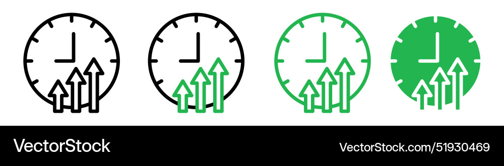 Continuous improvement icon logo set Royalty Free Vector