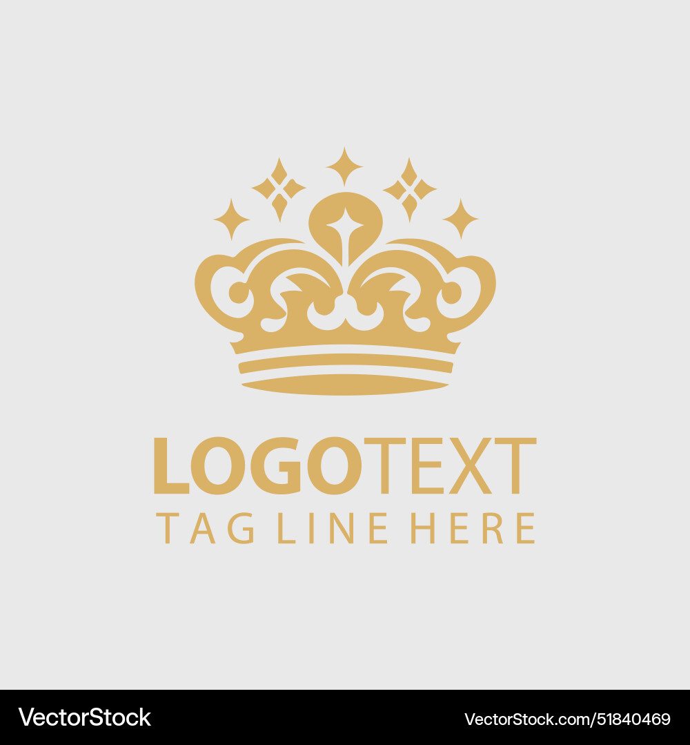 Crown logo Royalty Free Vector Image - VectorStock