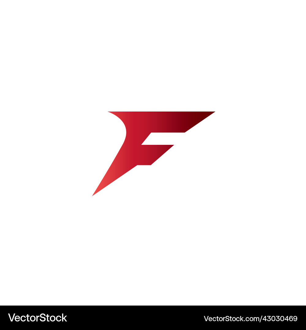 F fash logo letter Royalty Free Vector Image - VectorStock