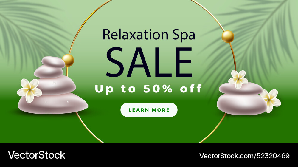 Flat design spa template Royalty Free Vector Image