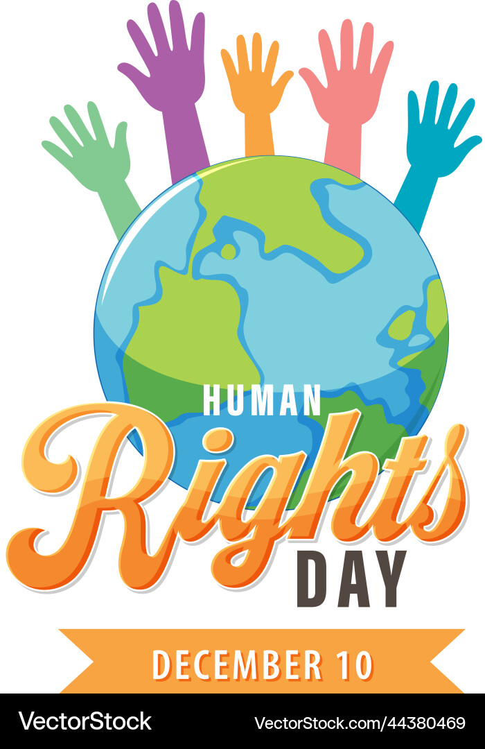 International human rights day banner design Vector Image