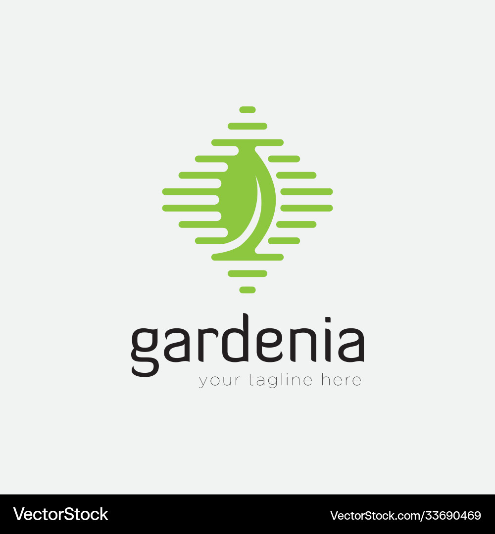 Nature leaf monogram logo design template Vector Image