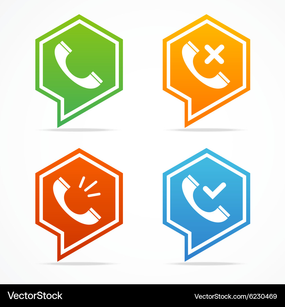 Phone icon set Royalty Free Vector Image - VectorStock