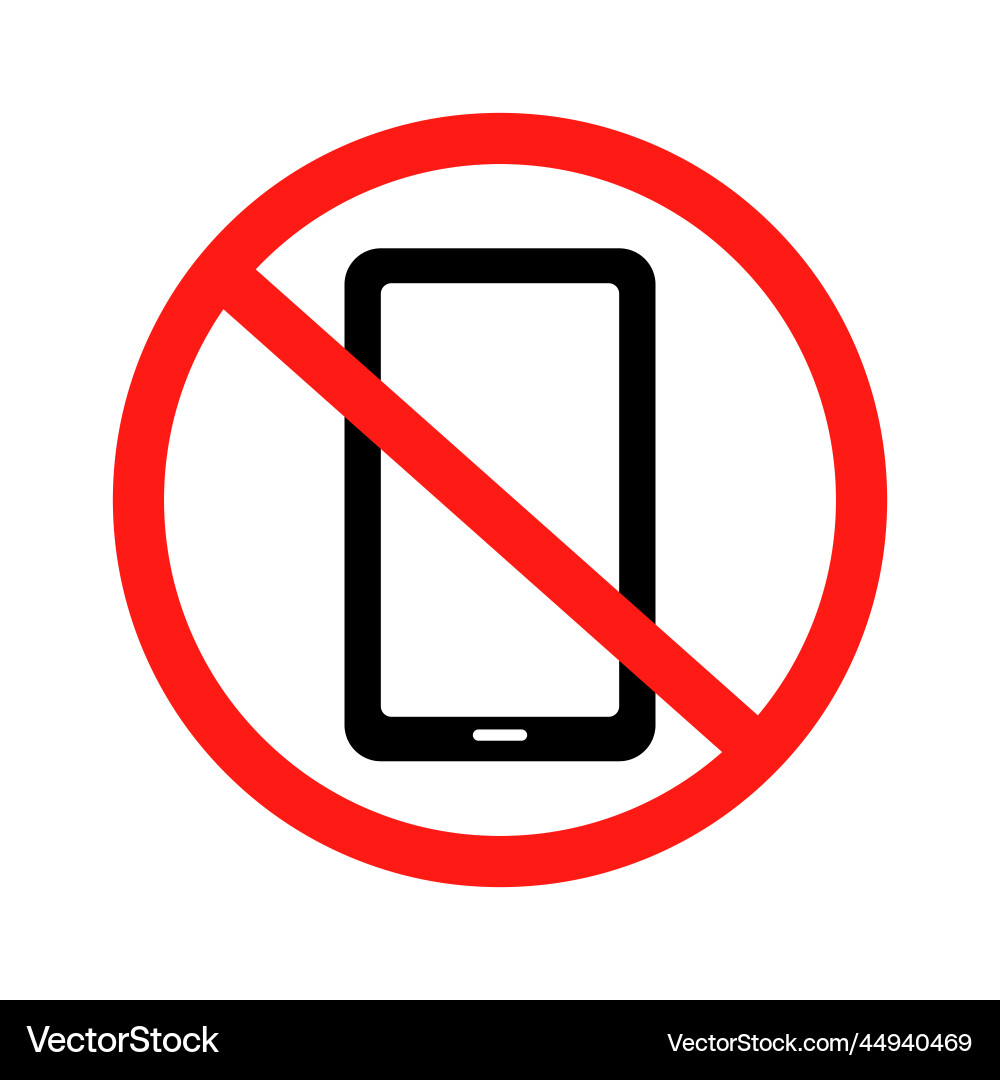 Smartphone use prohibited Royalty Free Vector Image