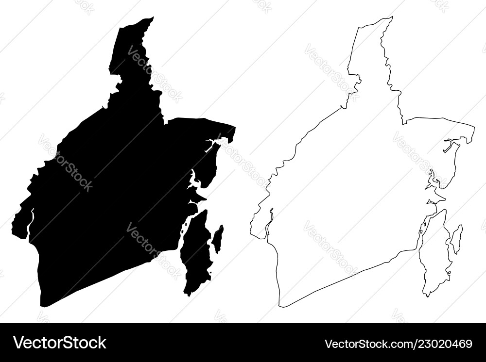 South kalimantan map Royalty Free Vector Image