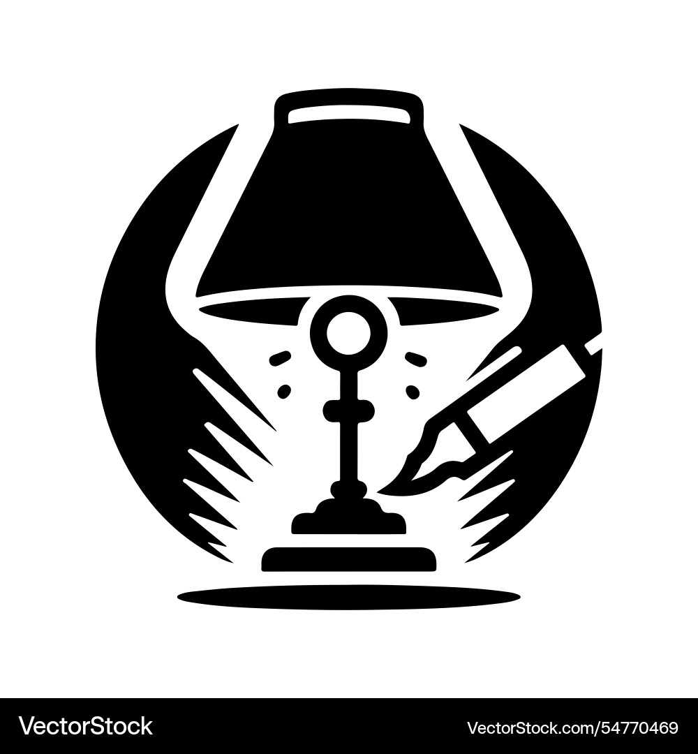 Unique lamp post silhouette for logos flyers Vector Image