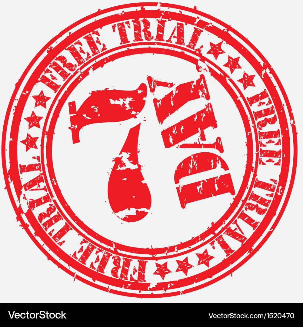 7 day trial stamp Royalty Free Vector Image - VectorStock