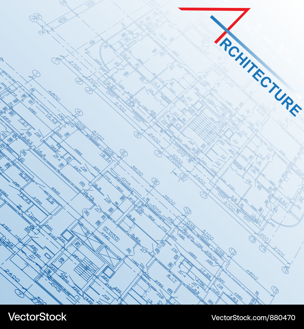 Architectural Blueprint Background Royalty Free Vector Image