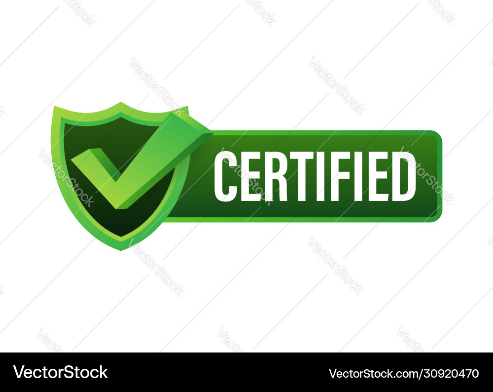 Certified label isolated on white background Vector Image
