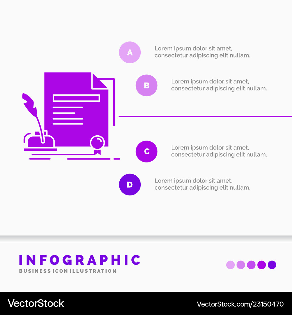 Contract paper document agreement award Royalty Free Vector