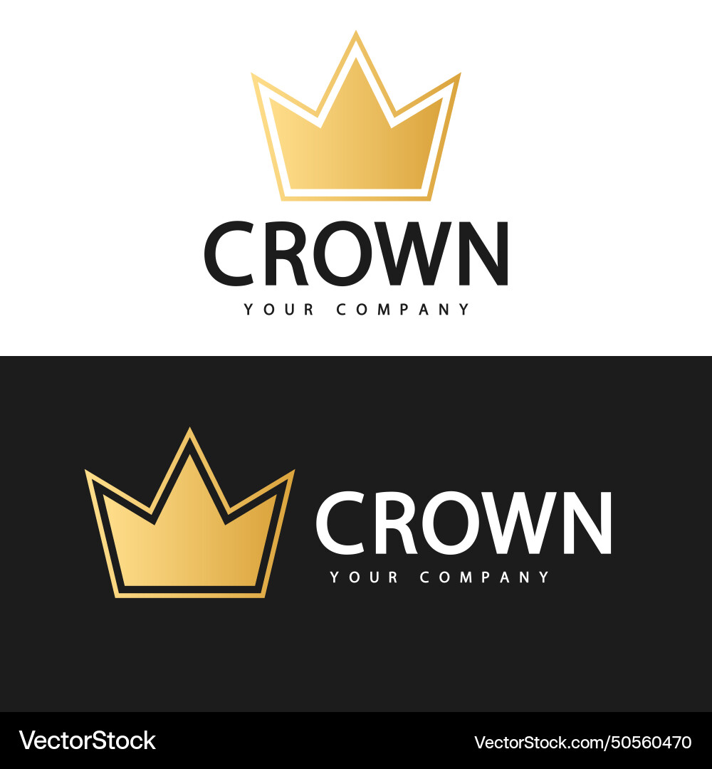 Crown logo design Royalty Free Vector Image - VectorStock