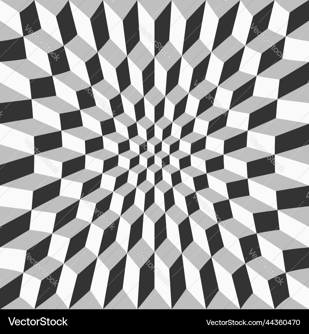 Distorted Cube Grid Royalty Free Vector Image - VectorStock