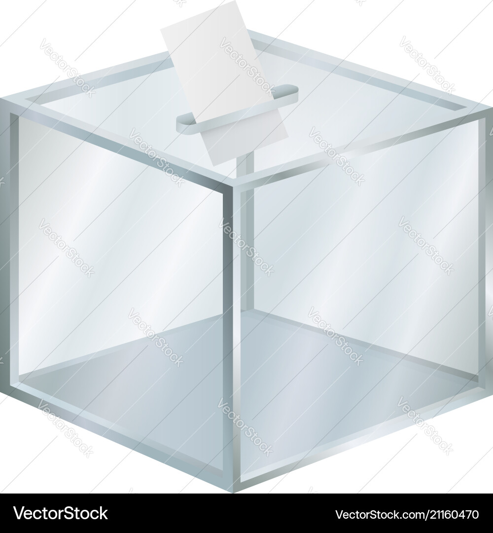 Empty election box mockup realistic style Vector Image