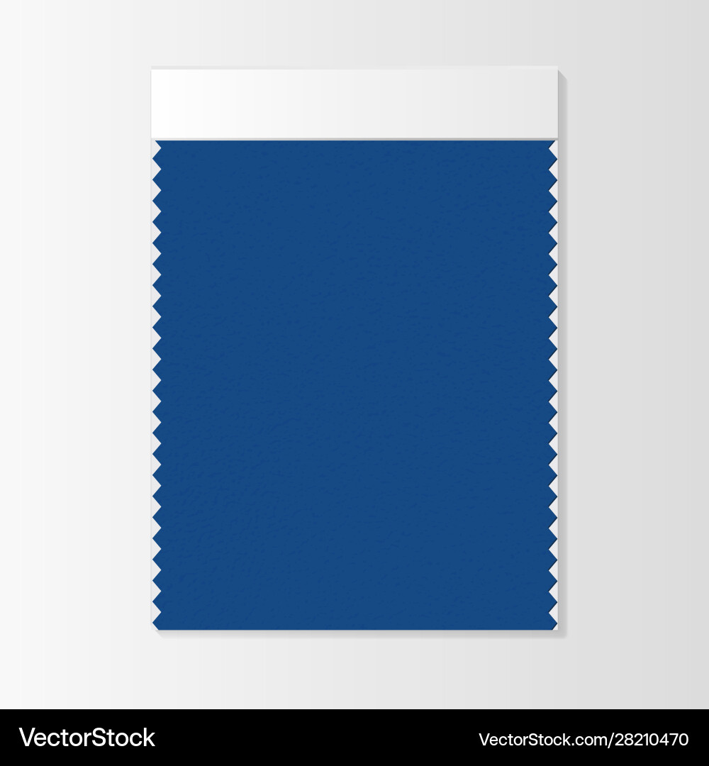 Fabric sample textile swatch template Royalty Free Vector