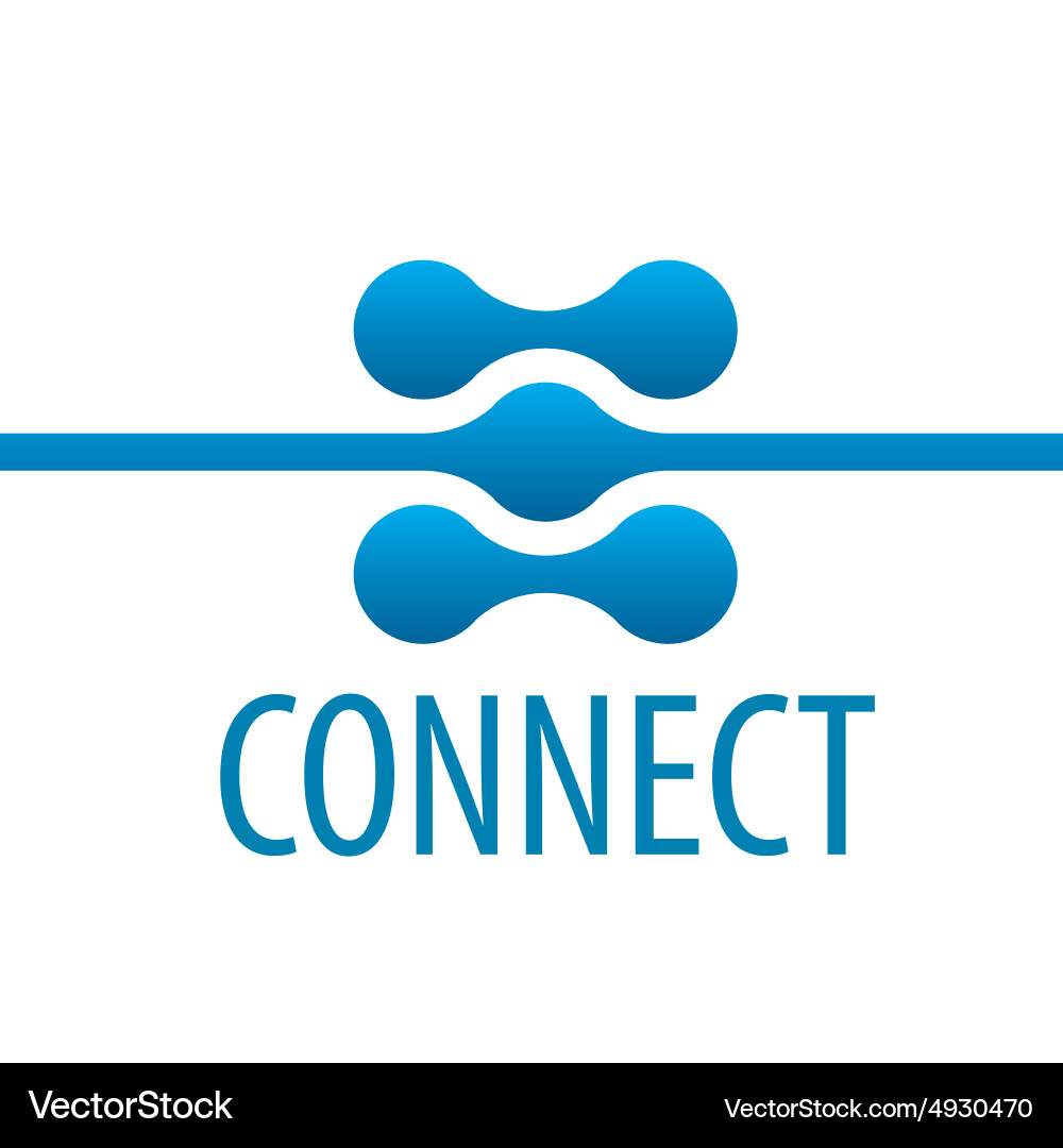 Logo contact network connection Royalty Free Vector Image