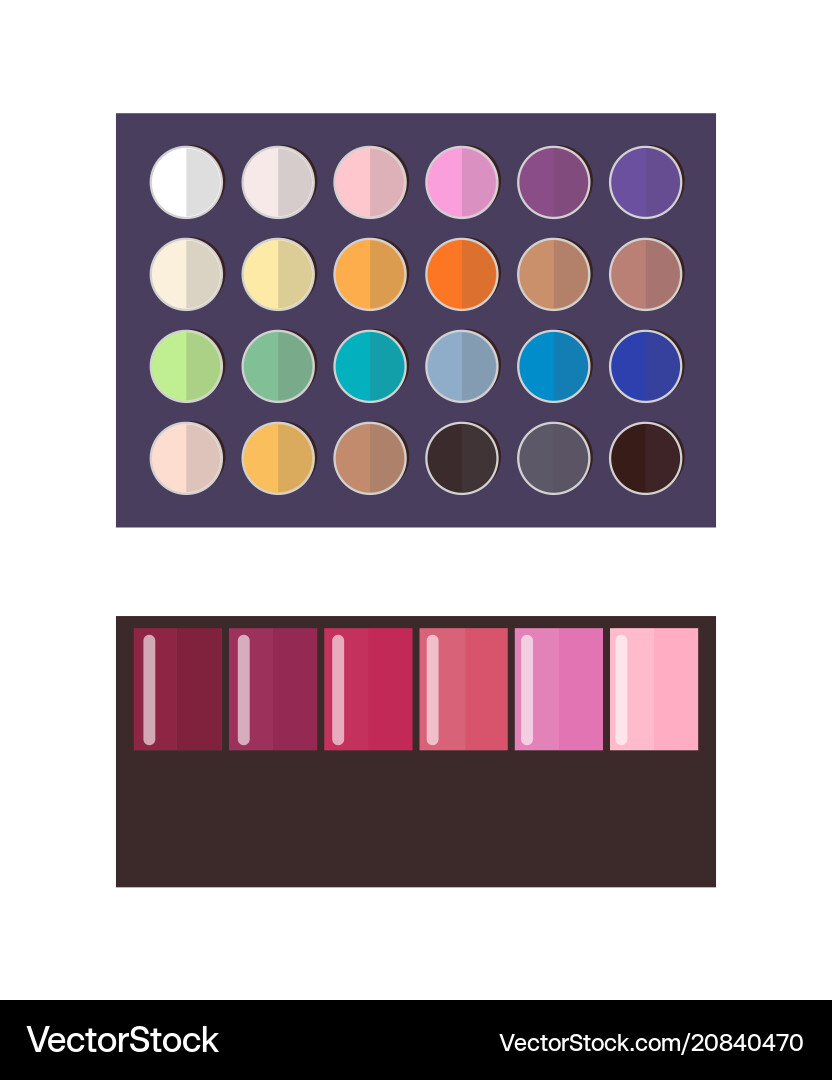 Make up palette of eyeshadow Royalty Free Vector Image