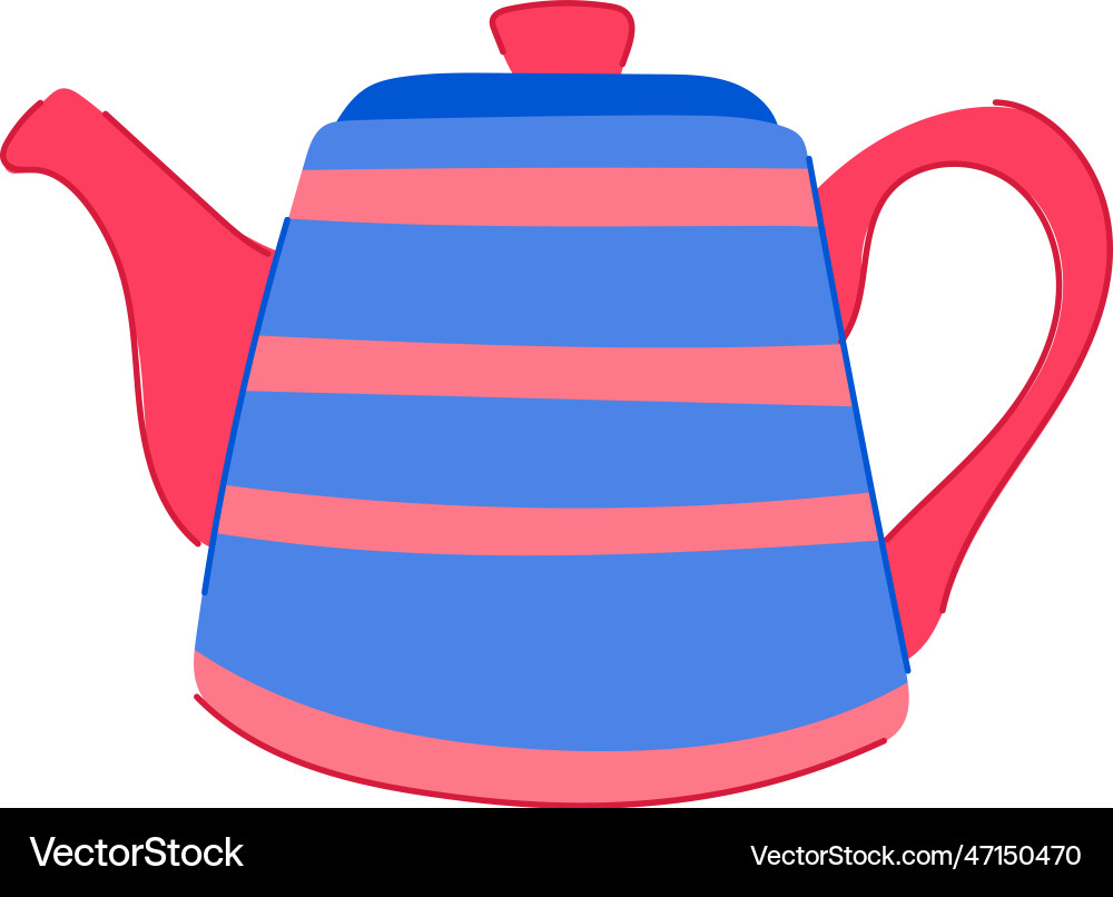 Porcelain teapot ceramic cartoon Royalty Free Vector Image