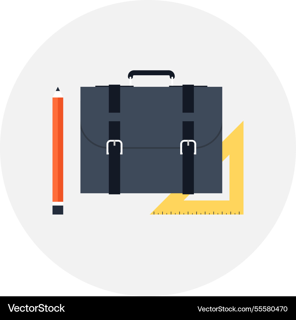 Portfolio flat web icon Royalty Free Vector Image