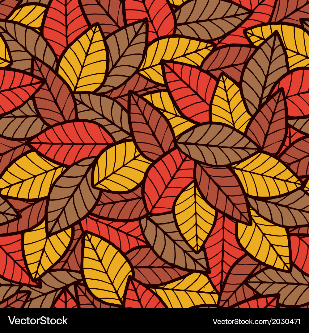 Autumn Leaf Seamless Pattern Royalty Free Vector Image