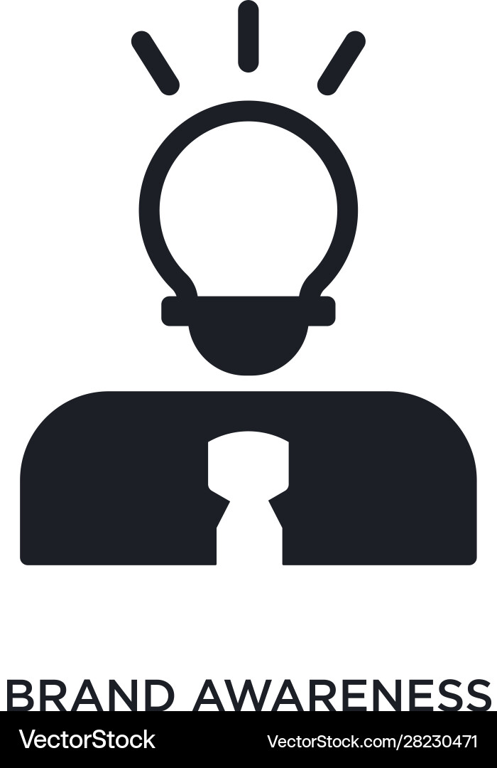 Brand awareness isolated icon simple element from Vector Image