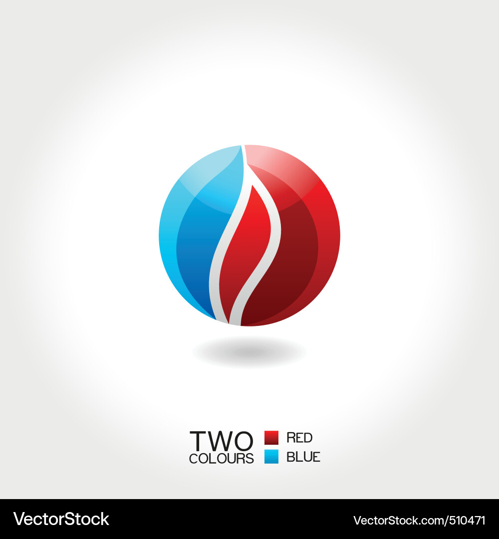 Business emblem fire water icon Royalty Free Vector Image