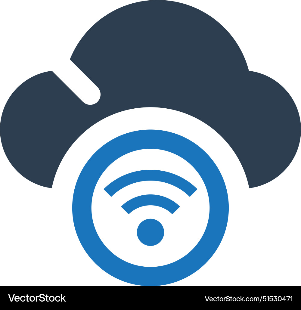 Cloud wifi icon Royalty Free Vector Image - VectorStock