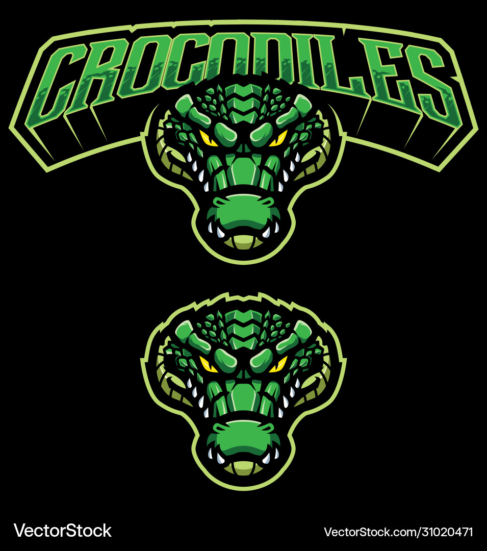 Crocodiles mascot logo Royalty Free Vector Image